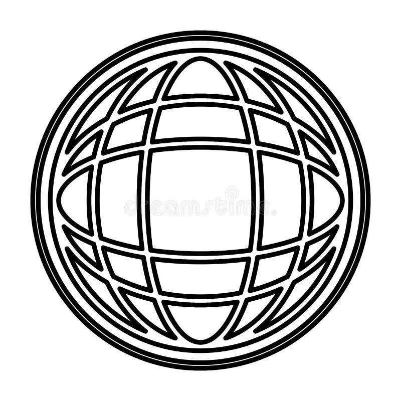 Global sphere symbol stock vector. Illustration of button - 145333257