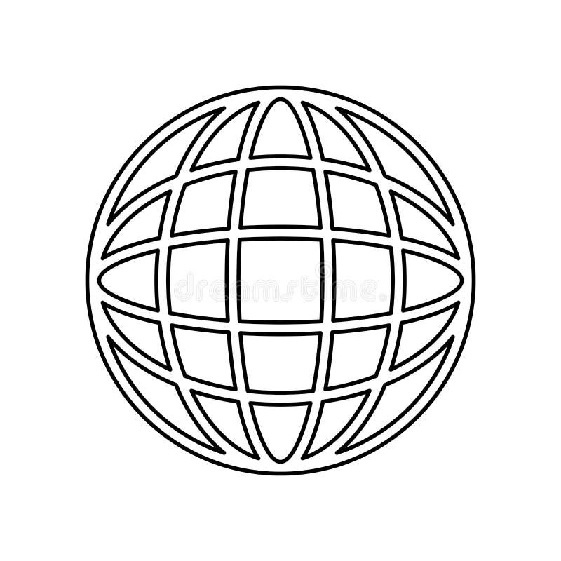 Global sphere symbol stock vector. Illustration of vector - 82022656