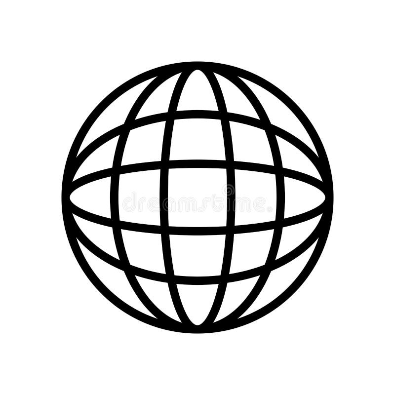 Global sphere symbol stock vector. Illustration of blaack - 82153538