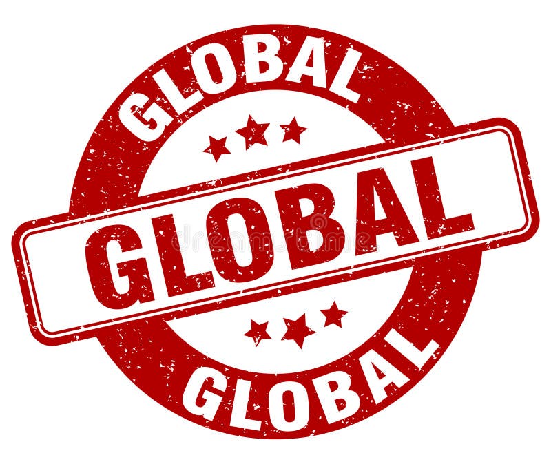 Global Stamp. Global Label. Round Grunge Sign Stock Vector ...