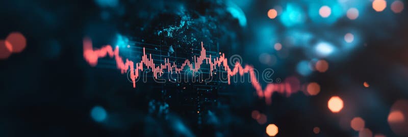 Global Stock Market Chart with Up and Down Trend, Financial Chart Data ...