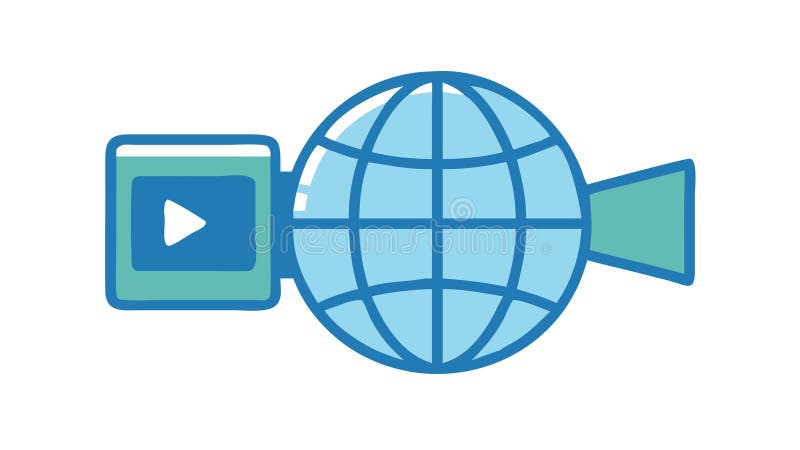 Global Streaming Play Button Network Icon, Vector Design Generative AI ...