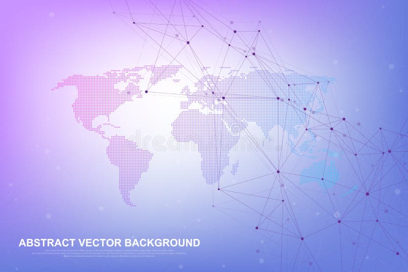 Global Structure Networking And Data Connection Concept Social Network