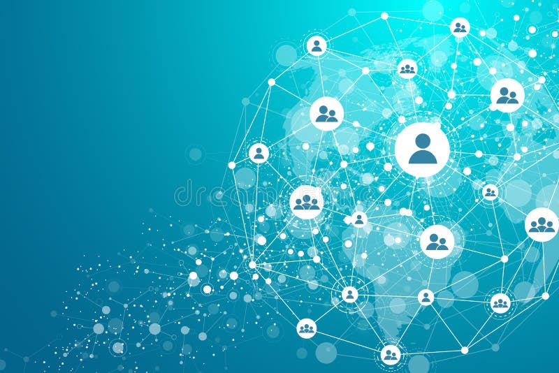 Global Structure Networking and Data Connection Concept. Social Network ...