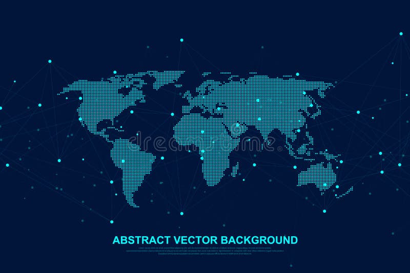 Global Structure Networking and Data Connection Concept. Social Network ...