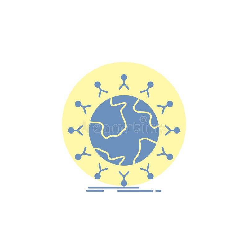 Global, Student, Network, Globe, Kids Glyph Icon Stock Vector ...