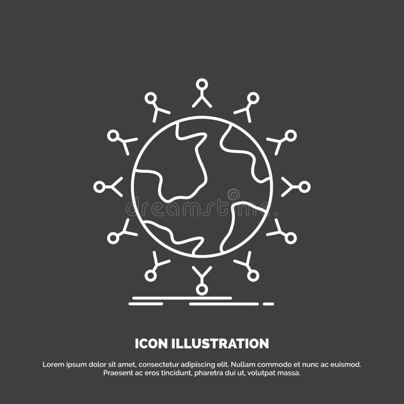 Global, Student, Network, Globe, Kids Icon. Line Vector Symbol for UI ...