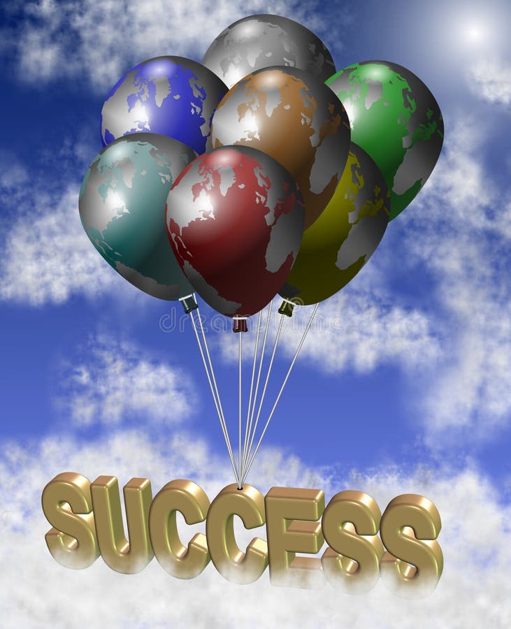 Global success stock illustration. Illustration of flying - 26333429