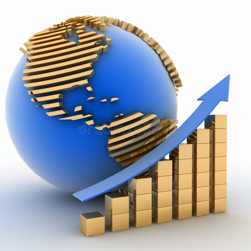 Global success concept stock illustration. Illustration of inflation ...