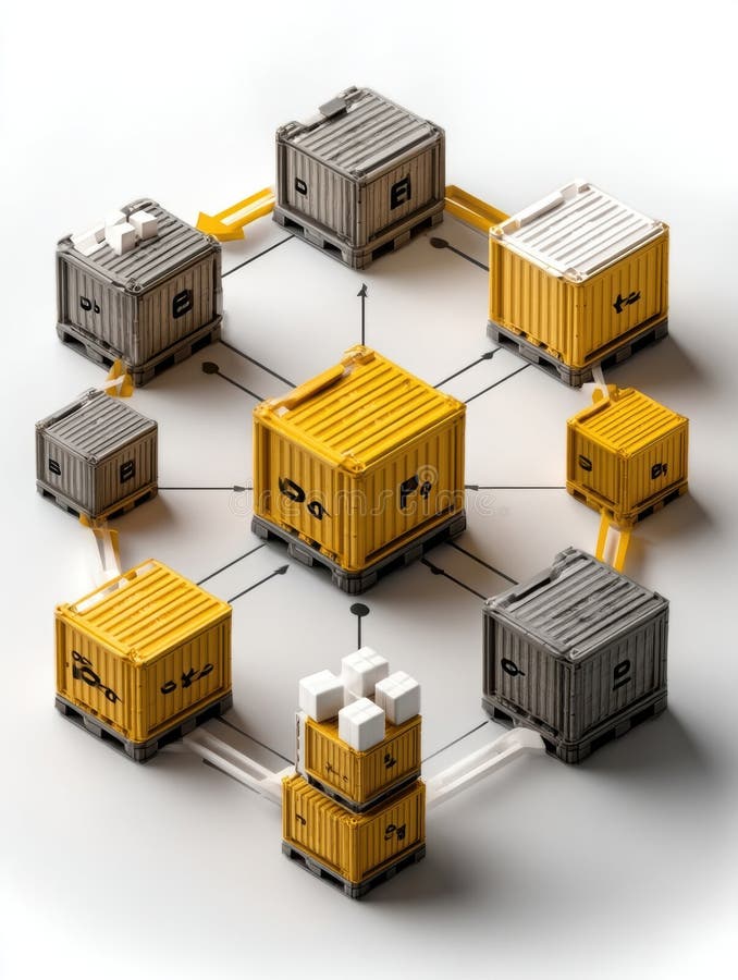 Global Supply Chain Network Efficient Logistics and Distribution Stock ...