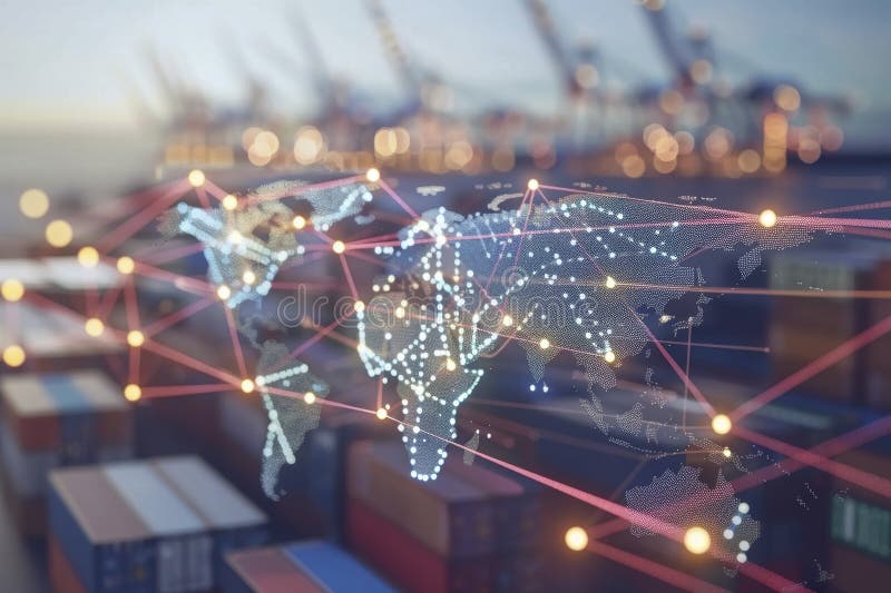 Global Supply Chain Network Stock Photo - Image of industry, import ...