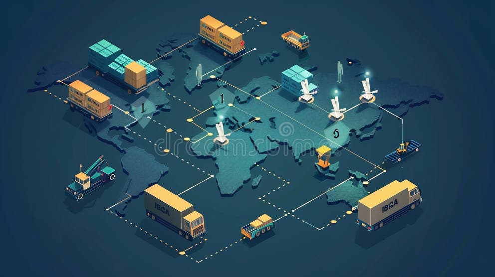 132 Supply Chain Line Illustration Stock Photos - Free & Royalty-Free ...