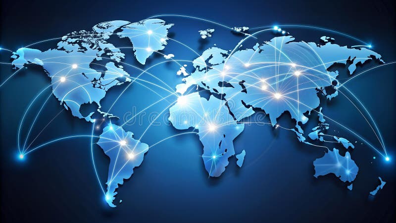 Global Supply Chain: a Web of Interconnected Nodes Generative AI Stock ...