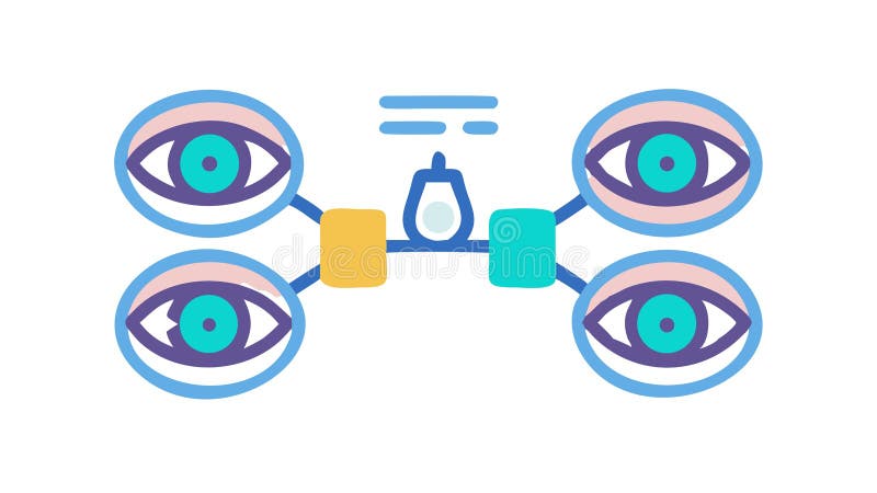 Global Surveillance Network, Interconnected Eye System Vector, Vector Design Generative AI Stock ...