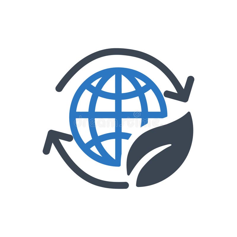 Global Sustainability Icon stock vector. Illustration of symbol - 350466549