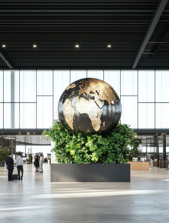 Global Sustainability Lobby Design Stock Image - Image of architecture ...
