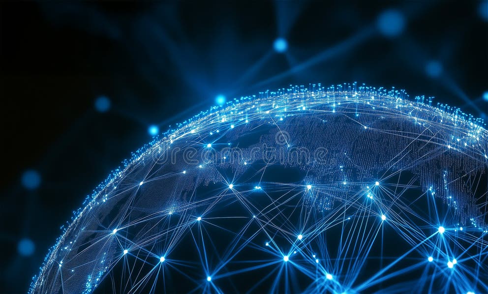 Global Synergy: the Network of Tomorrow Stock Illustration - Illustration of generation ...