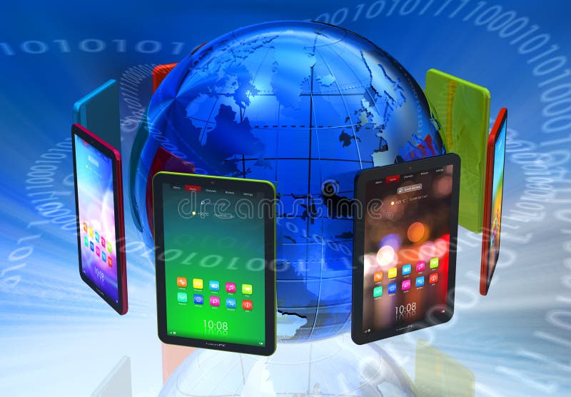 Tablet computers stock illustration. Illustration of media - 45284909