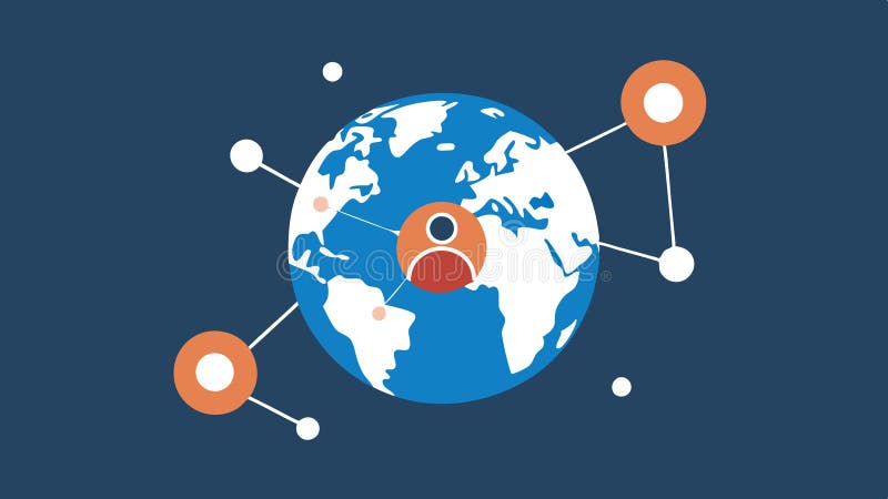 Global Talent Network a Globe with Connected Dots Representing a Global ...