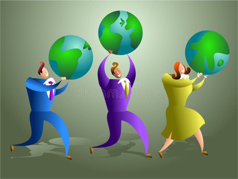 Global men stock illustration. Illustration of connect - 956345