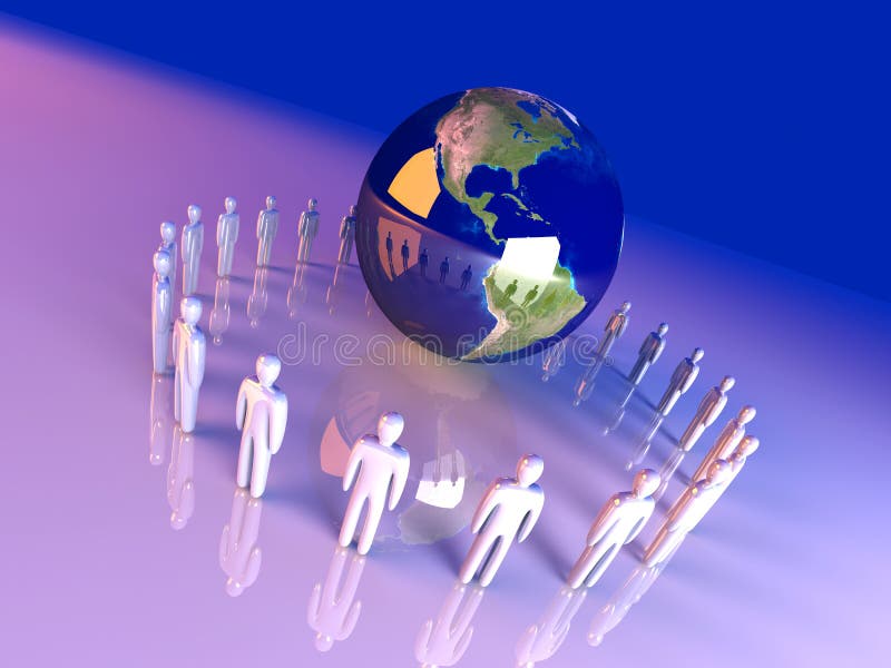 Global Team - Americas stock illustration. Illustration of organization ...