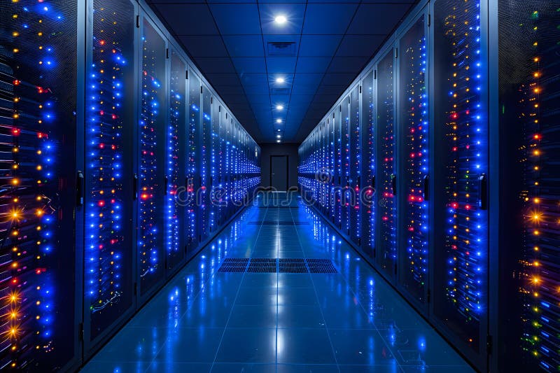 Global Tech Hub: Seamless Connections through Blue-Indigo Server Rooms ...