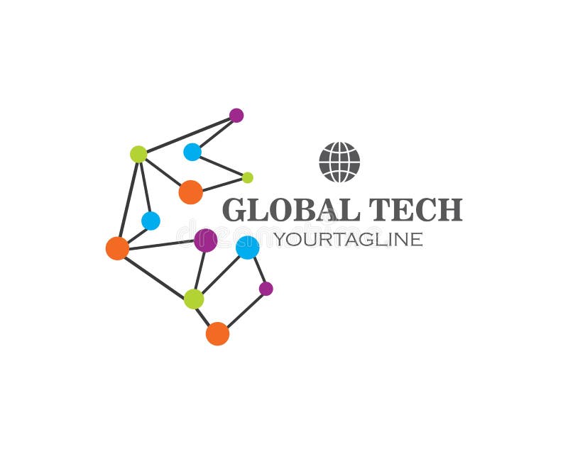 Global Tech Logo Icon Illustration Vector Stock Vector - Illustration ...