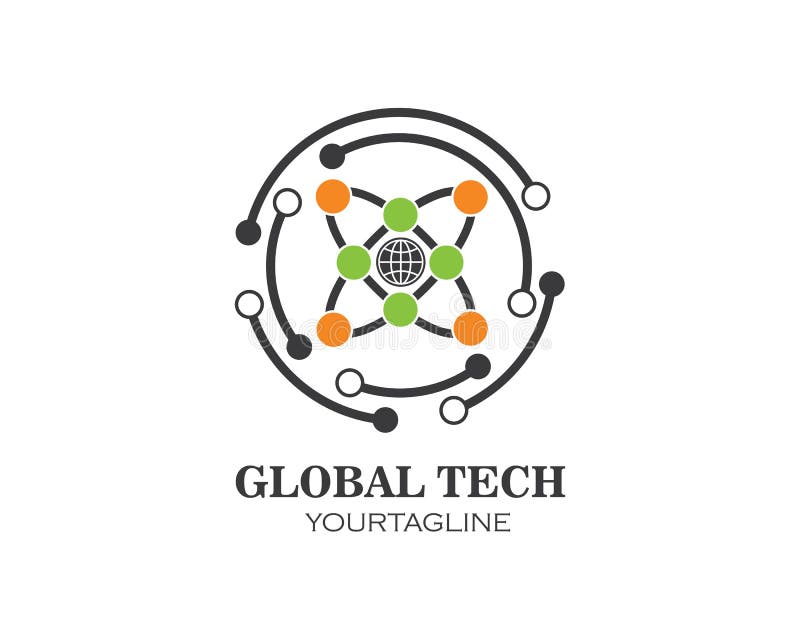 Global Tech Logo Icon Illustration Vector Stock Vector - Illustration ...