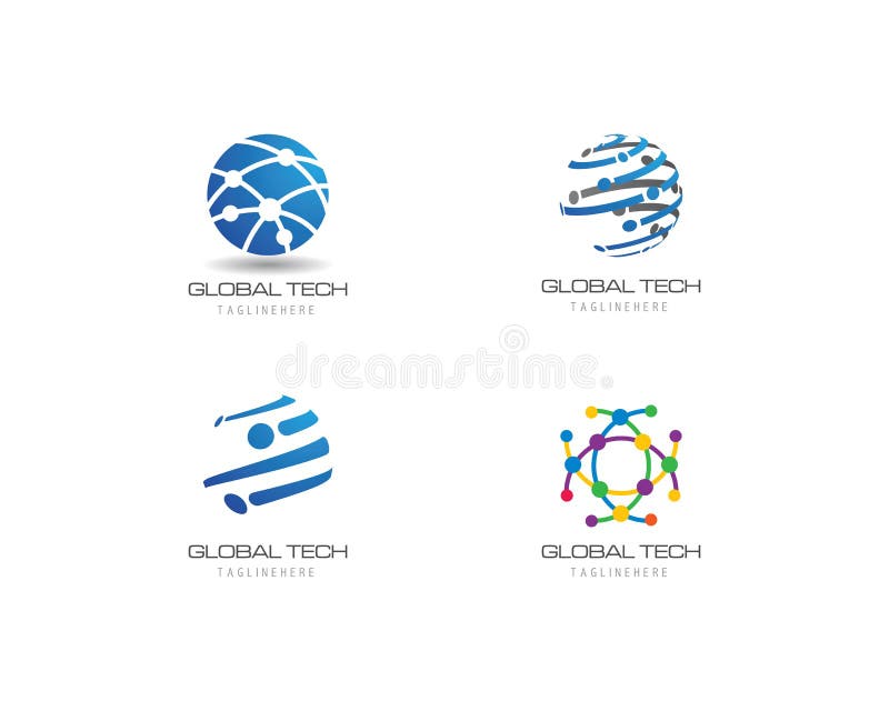 Global tech logo stock vector. Illustration of company - 145068247