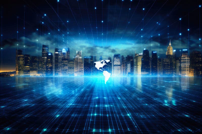 Global Tech Revolution in Progress. Stock Image - Image of future ...