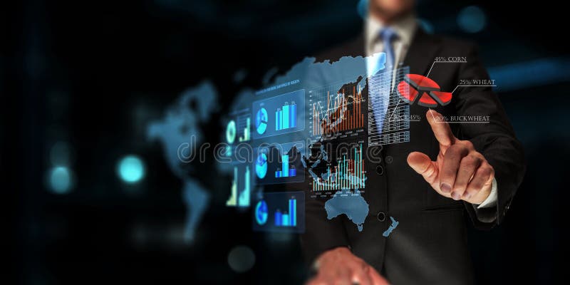 Global Technologies Concept . Mixed Media Stock Illustration ...