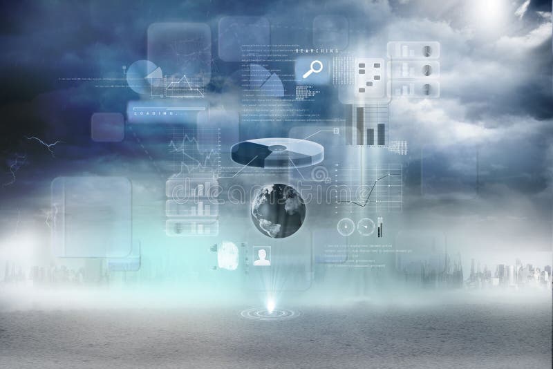 Global Technology Background Stock Illustration - Illustration of ...