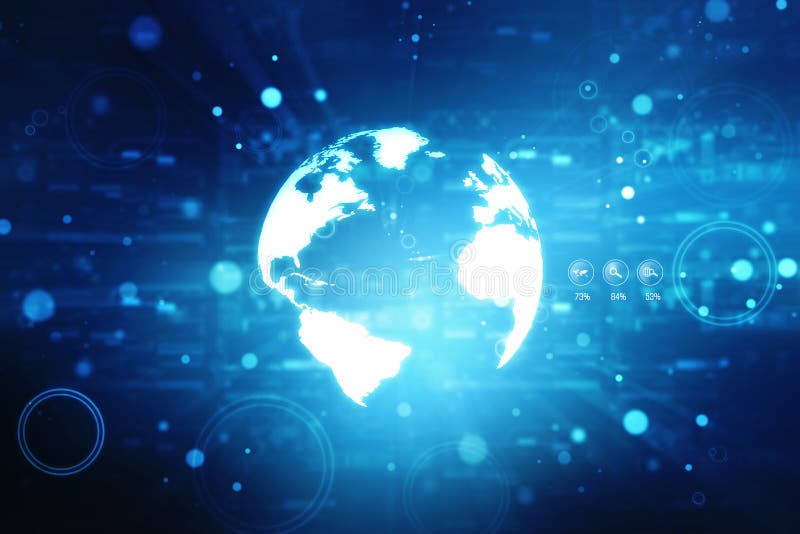 Global Technology Background in Abstract Background Stock Image - Image ...