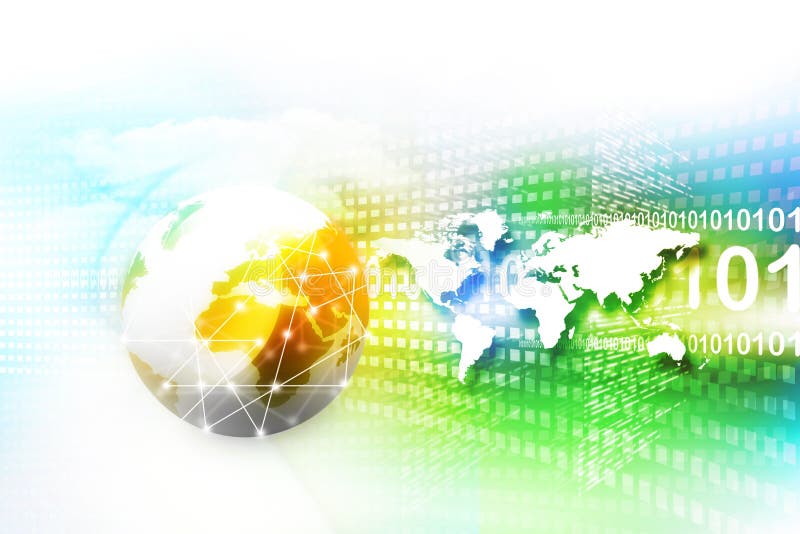 Global Technology Background Stock Illustration - Illustration of ...