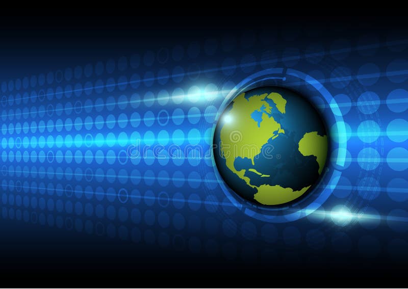 Global on Technology Background Stock Vector - Illustration of digital ...