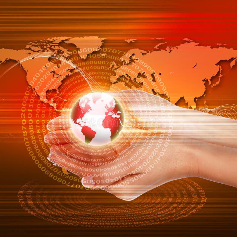 Global Computer Technology Concept Stock Illustration - Illustration of ...