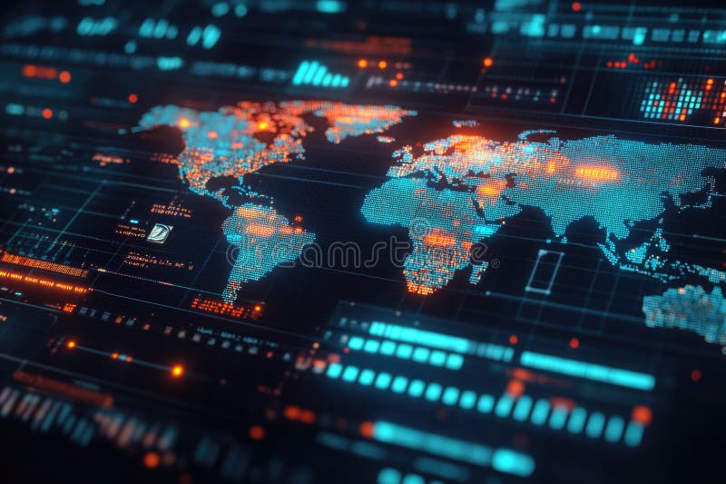 Global Technology Interconnected Network Stock Image - Image of ...