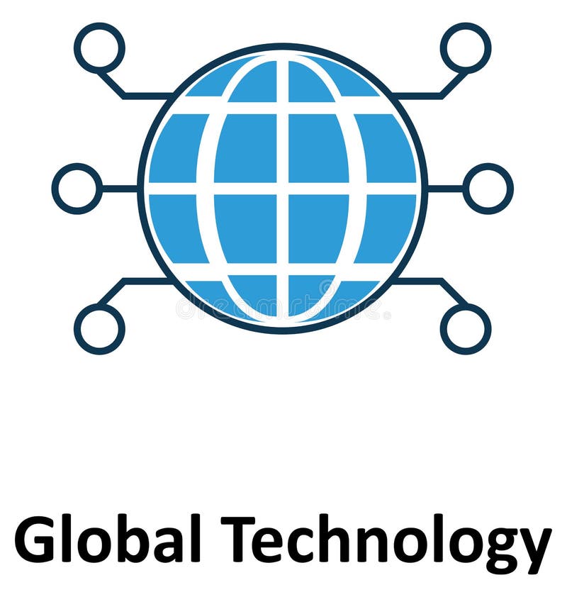 Global Technology Isolated and Vector Icon for Technology Stock ...