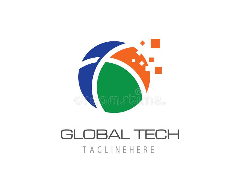 Global technology logo stock illustration. Illustration of company ...