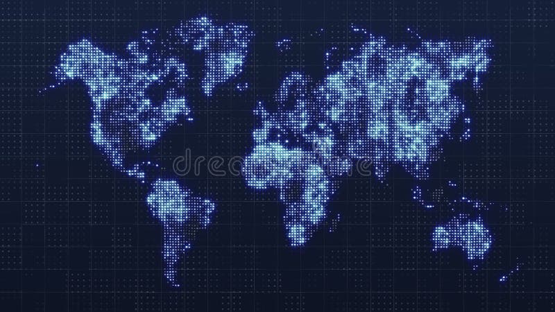 Global technology map stock video. Video of connect - 301514195