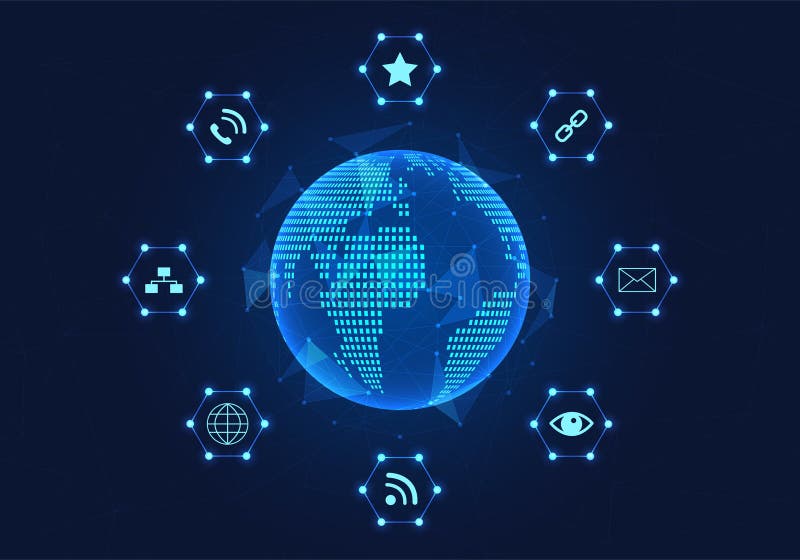 Global Technology Network That Connects With Smart Technology Stock