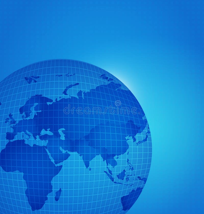 Global Technology Network with Dot Digital World Map, Vector Ill Stock ...