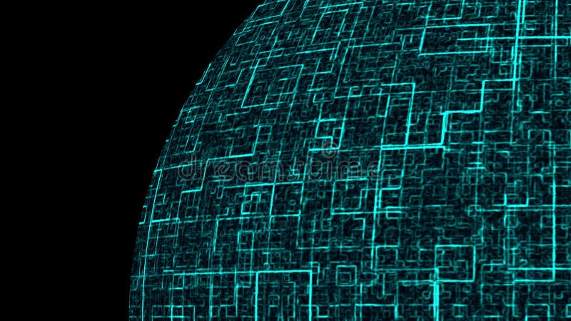 Global Technology Sphere is in the Space, Symbol of Global ...