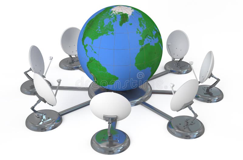 Global Telecommunications Concept Stock Illustration - Illustration of ...