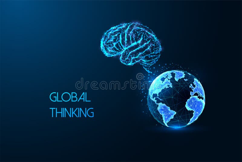 Global Thinking, Artificial Intelligence Development Futuristic Concept ...