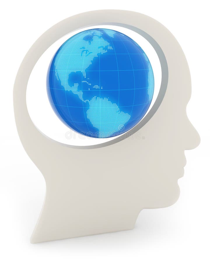 Global thinking stock illustration. Illustration of environment - 41240261