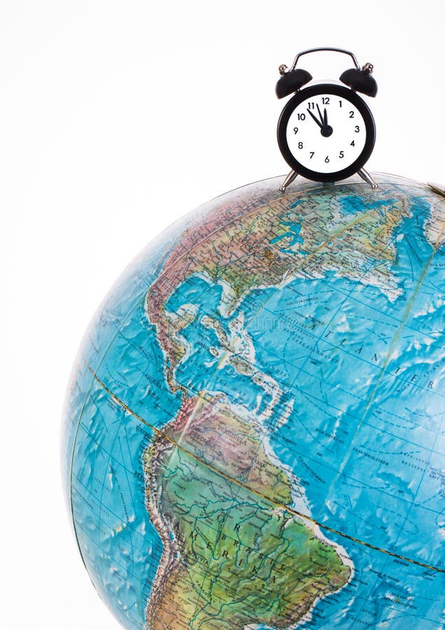 International Time Zones Clocks Around World Global Travel Stock ...