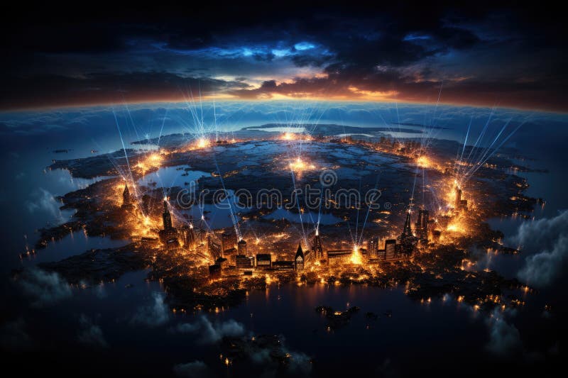 Global Trade, Business, Logistics Concept.Global Network Connection ...