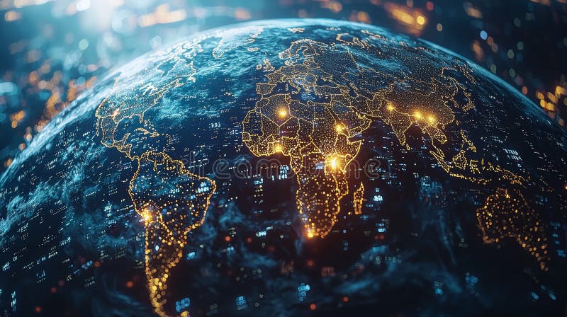 Global Trade Concept with Currency and Technology Visualization Stock ...