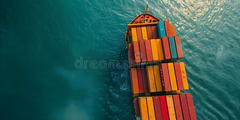 Global Trade a Container Ship at the Dock Unloads Cargo Containers ...